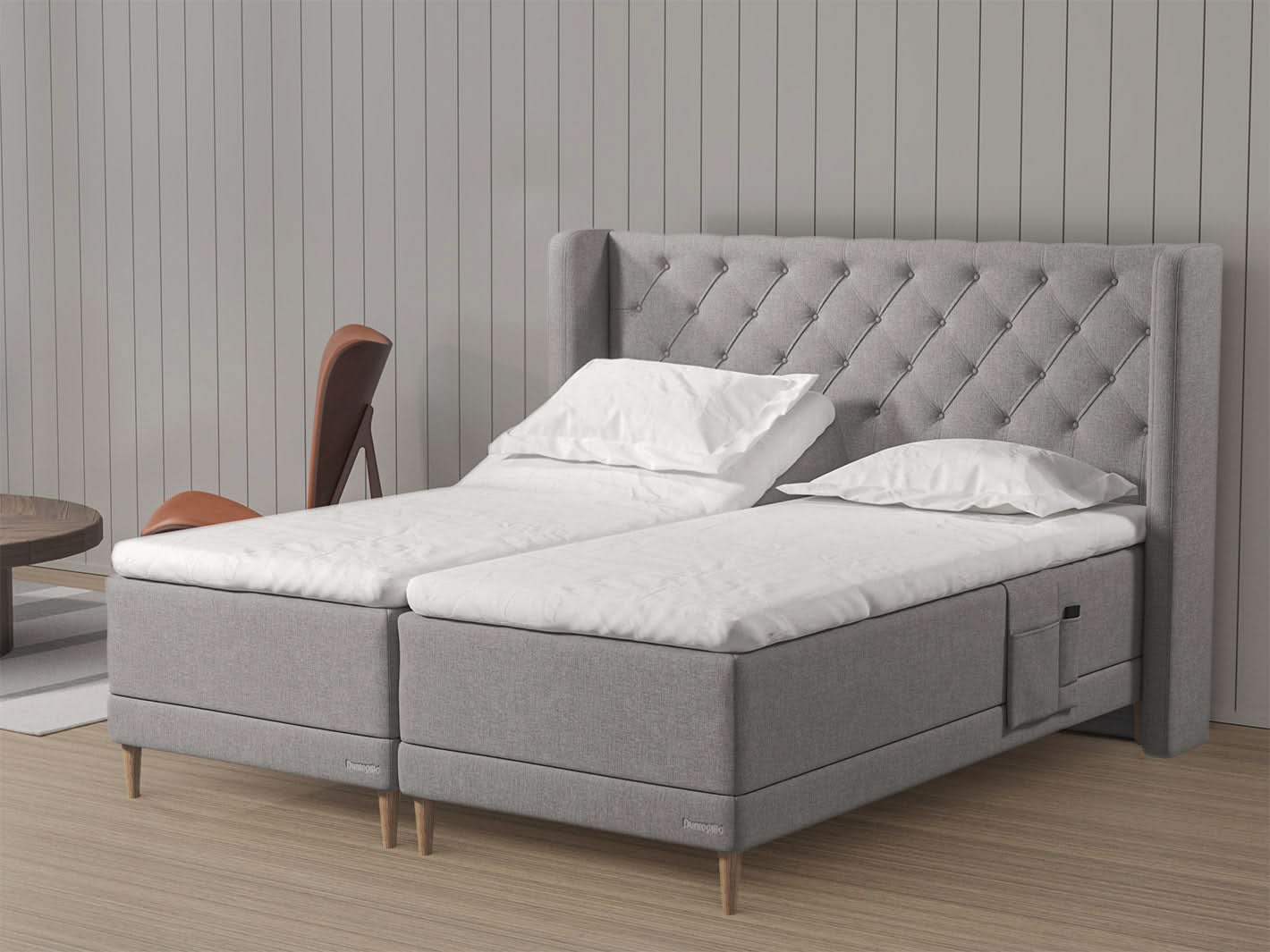 Dunlopillo Pure Box elevation - Elegant elevation inkl. topmadrasser – Sengekompagniet